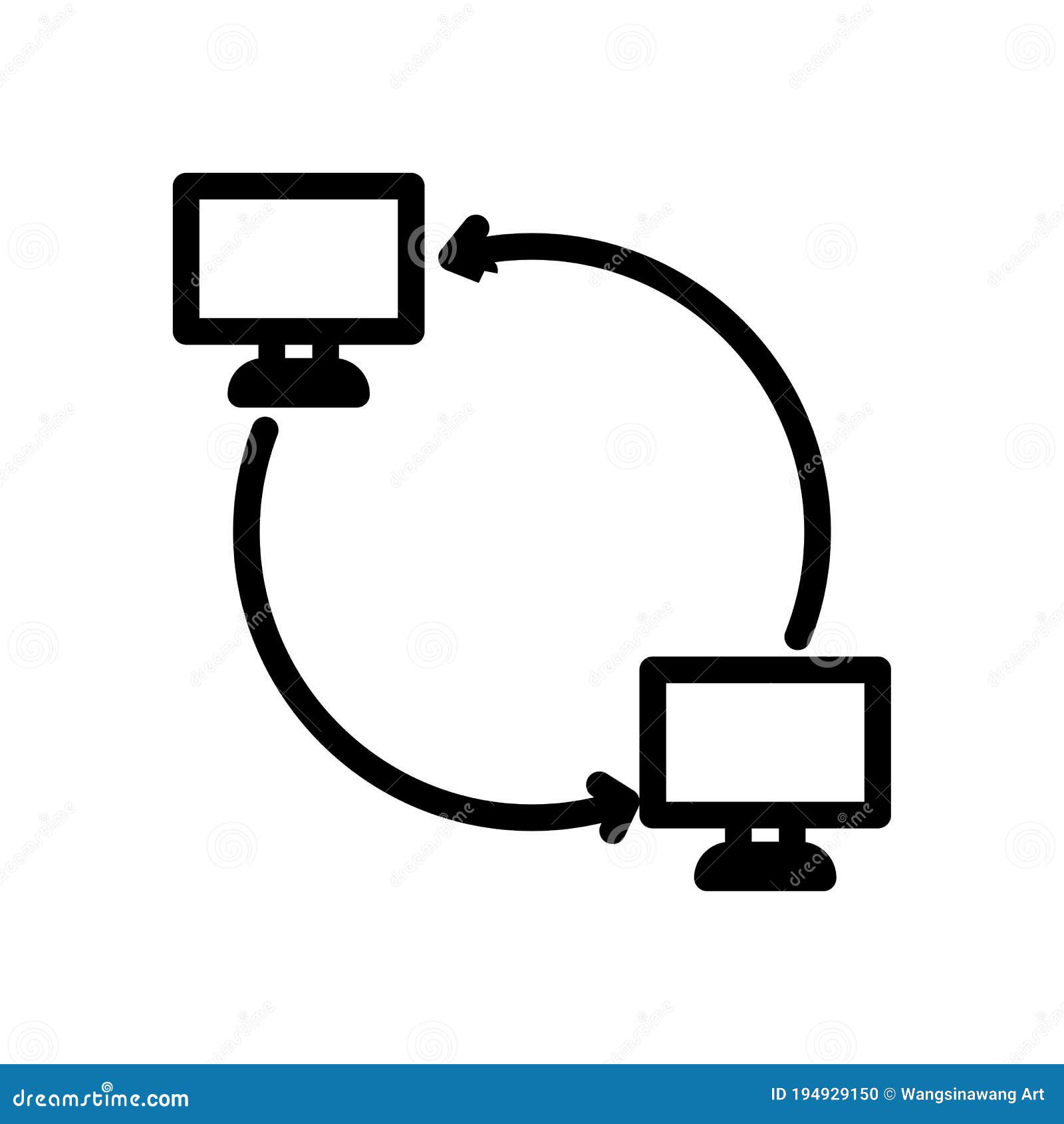 Screen Sharing Icon Vector Illustration Isolated on White Background ...