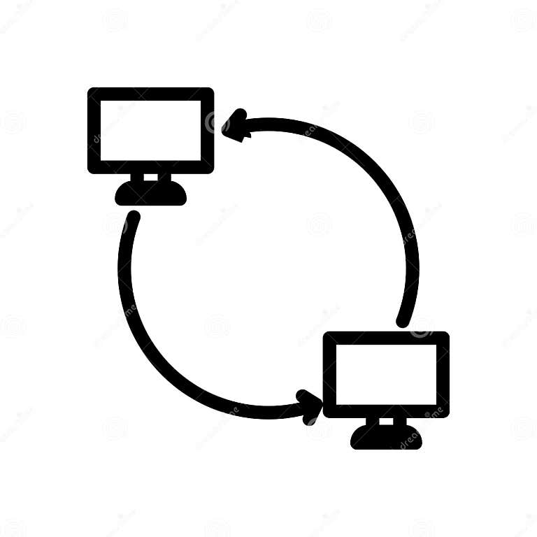 Screen Sharing Icon Vector Illustration Isolated on White Background ...