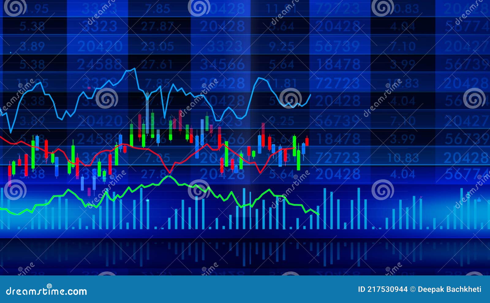 Stock Graph Screen Display Concept Stock Illustration - Illustration of ...