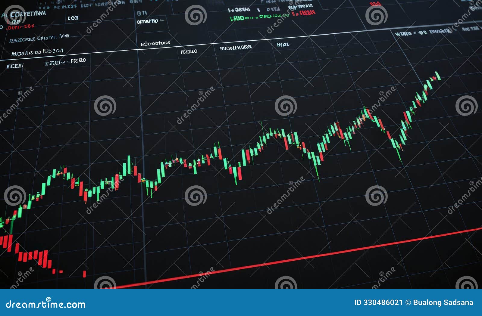 Screen Showing Chart Different Trading Options Stock Illustration ...