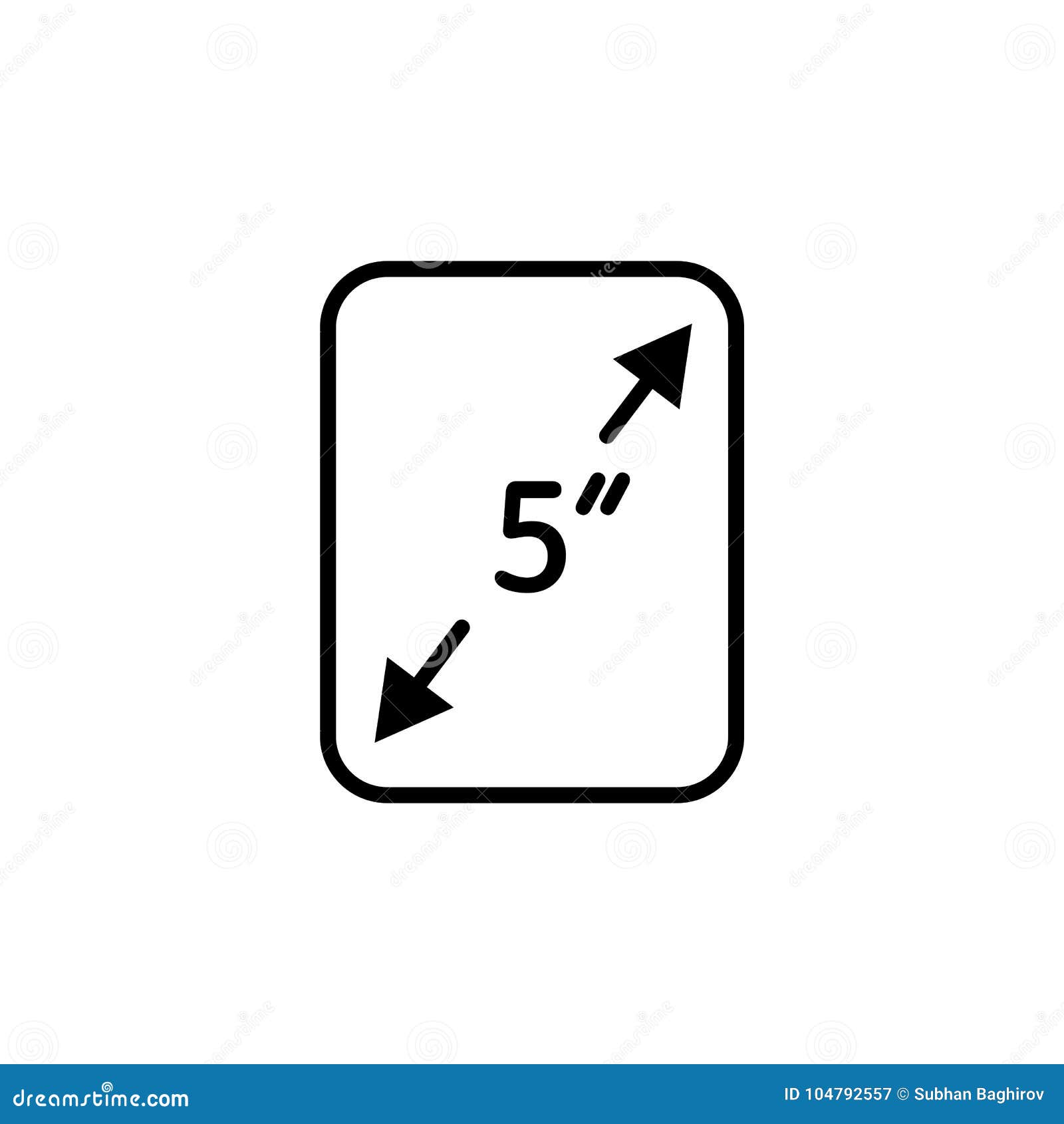 Screen Size. Flat Vector Icon Stock Vector - Illustration of device ...