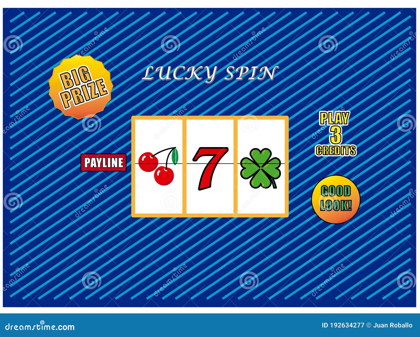 Screen of a Slot Machine. Jackpot Machine Front Stock Vector ...