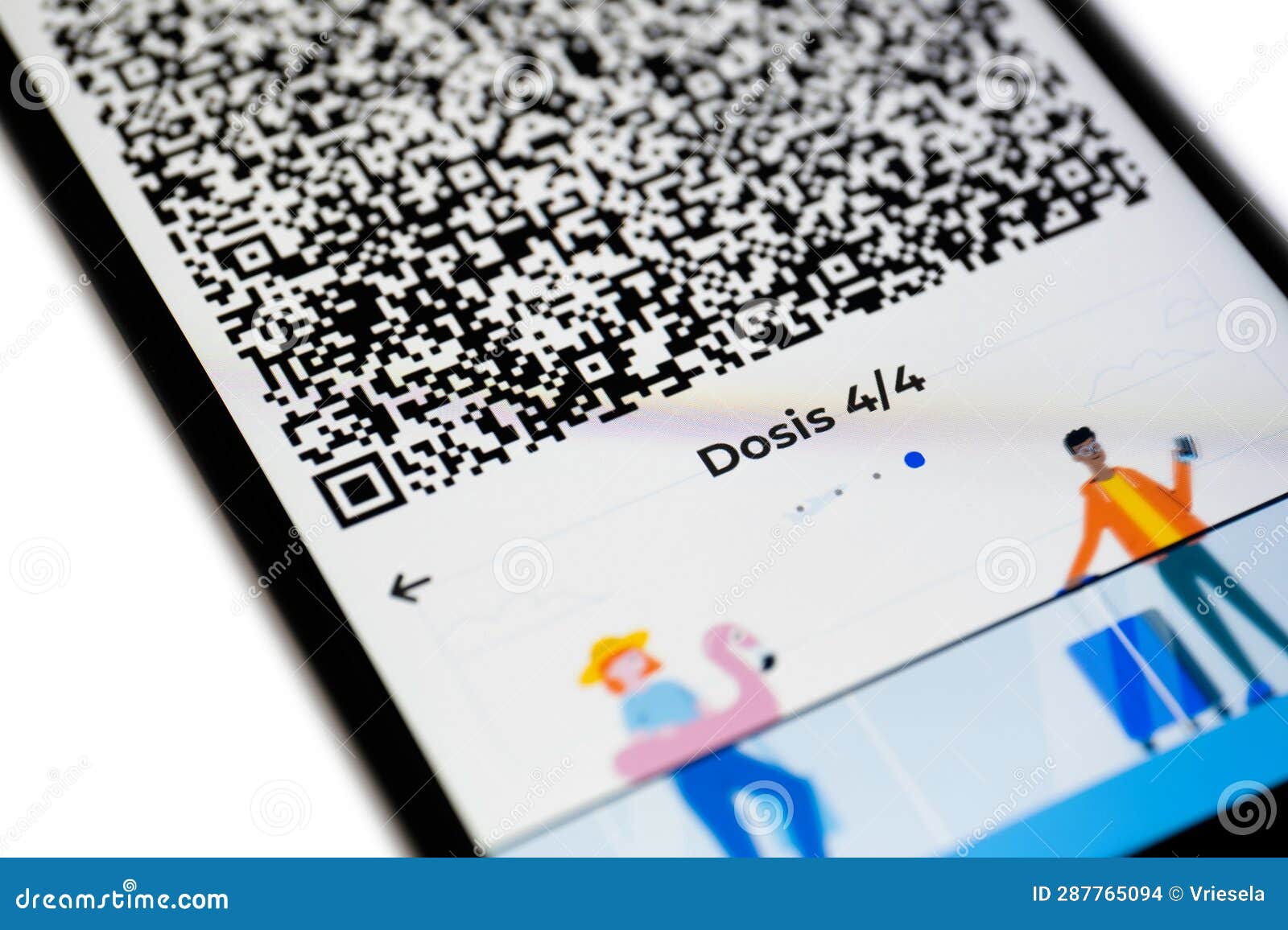 Screen of Smartphone with International QR Code of Dutch Corona Check ...