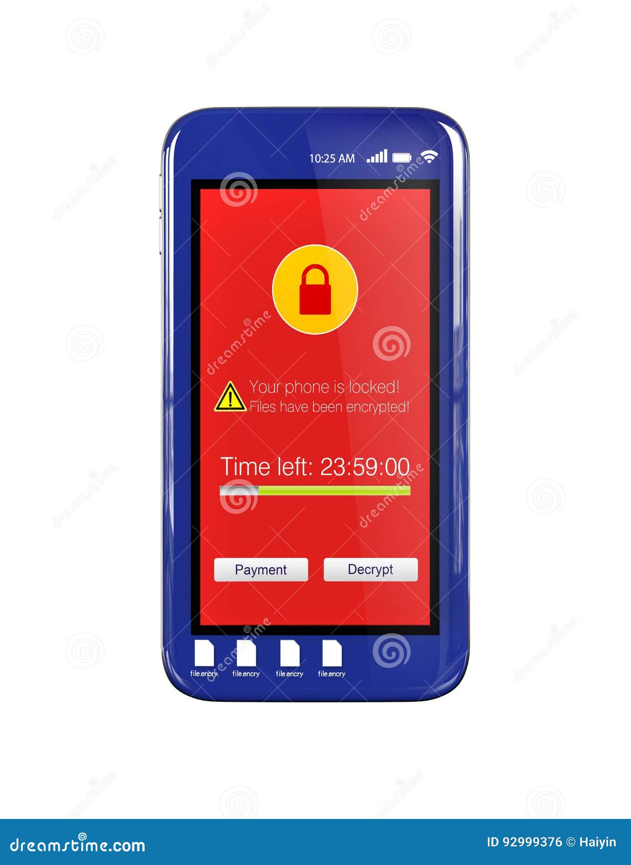 Screen of Smartphone Showing Alert that the Phone Has Locked by ...