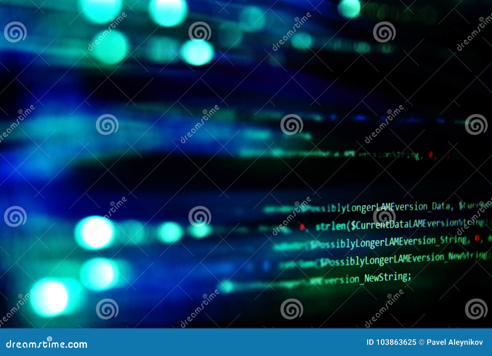 Screen with Software Developer Code. Blur Lights. Stock Image - Image ... Screen with Software Developer Code. Blur Lights. Stock Image - Image ...