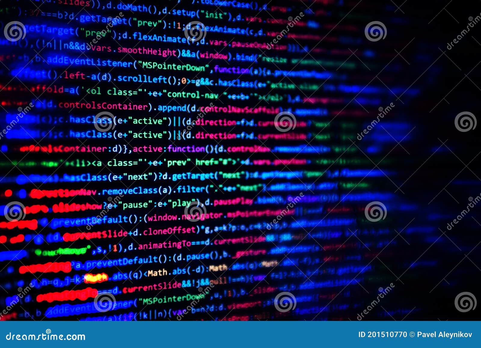 Screen with Software Developer Code. Stock Photo - Image of data ...
