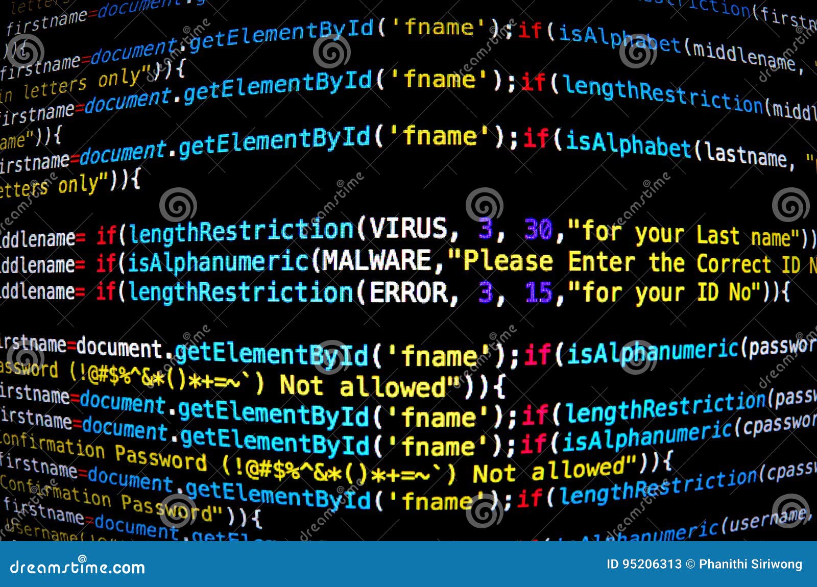 Screen of Source Code and Abstract Technology Background Stock ...