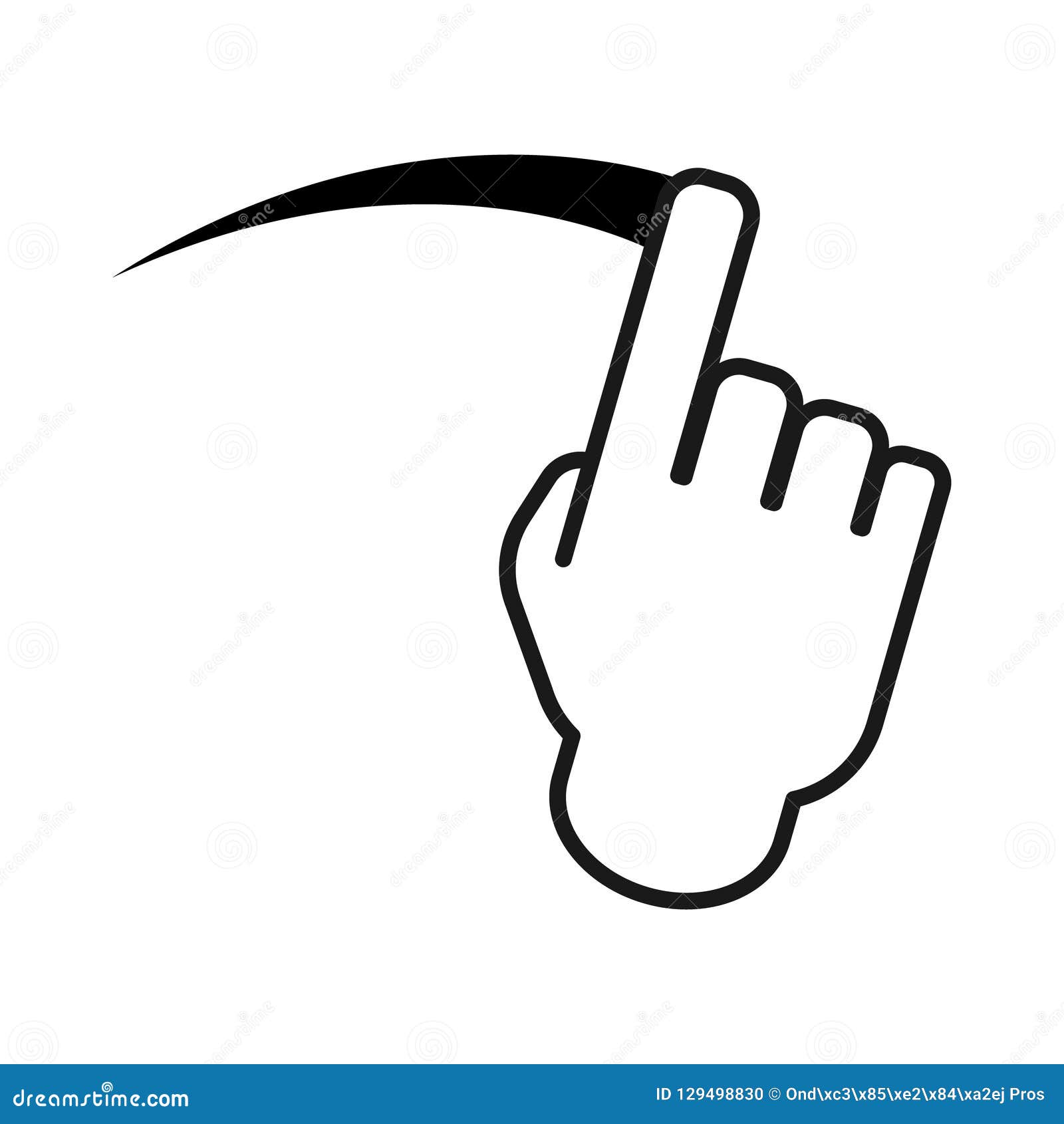 Screen Swipe Icon, Symbol, Modern Design. Vector Illustration Stock ...