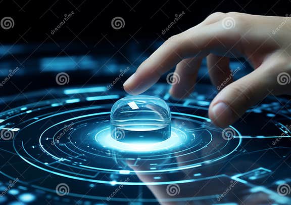 Screen Technology Touch Modern Business Concept Icon Hand Innovation ...