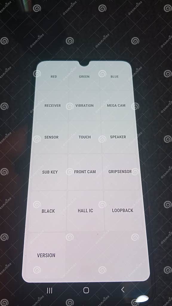 Screen Test Dial Pad Samsung A70 Stock Photo - Image of test, dial ...