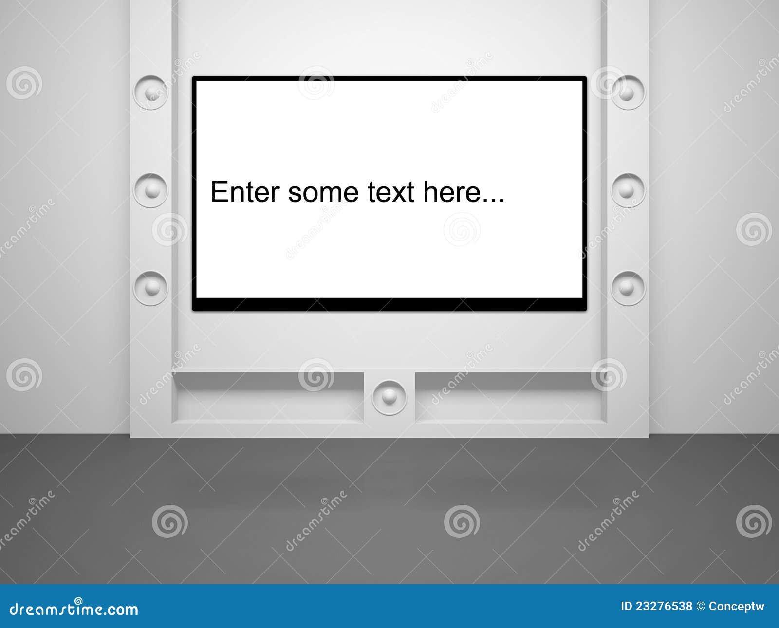 Screen on wall stock photo. Image of indoor, loud, design - 23276538