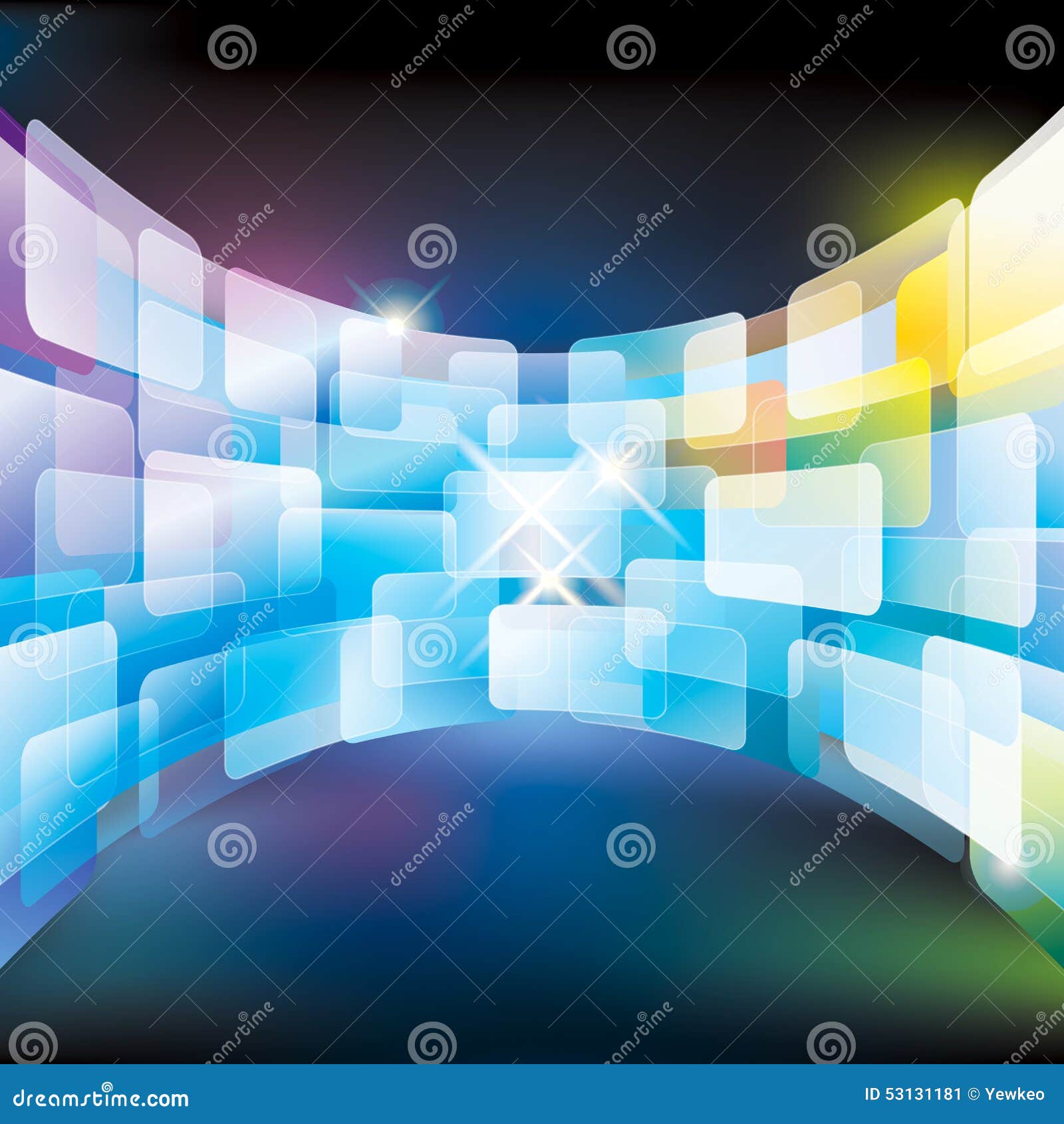 Screen Wall stock vector. Illustration of technology - 53131181