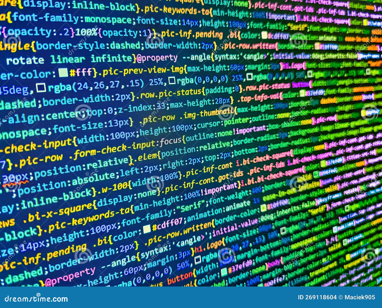 Screen Of Web Developing Javascript Code Computer Programming Coding Screen Source Script Of