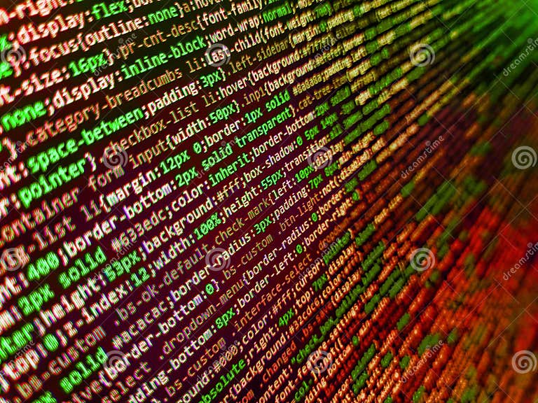 Screen of Web Developing Javascript Code. Programming Code Abstract Background Screen of ...