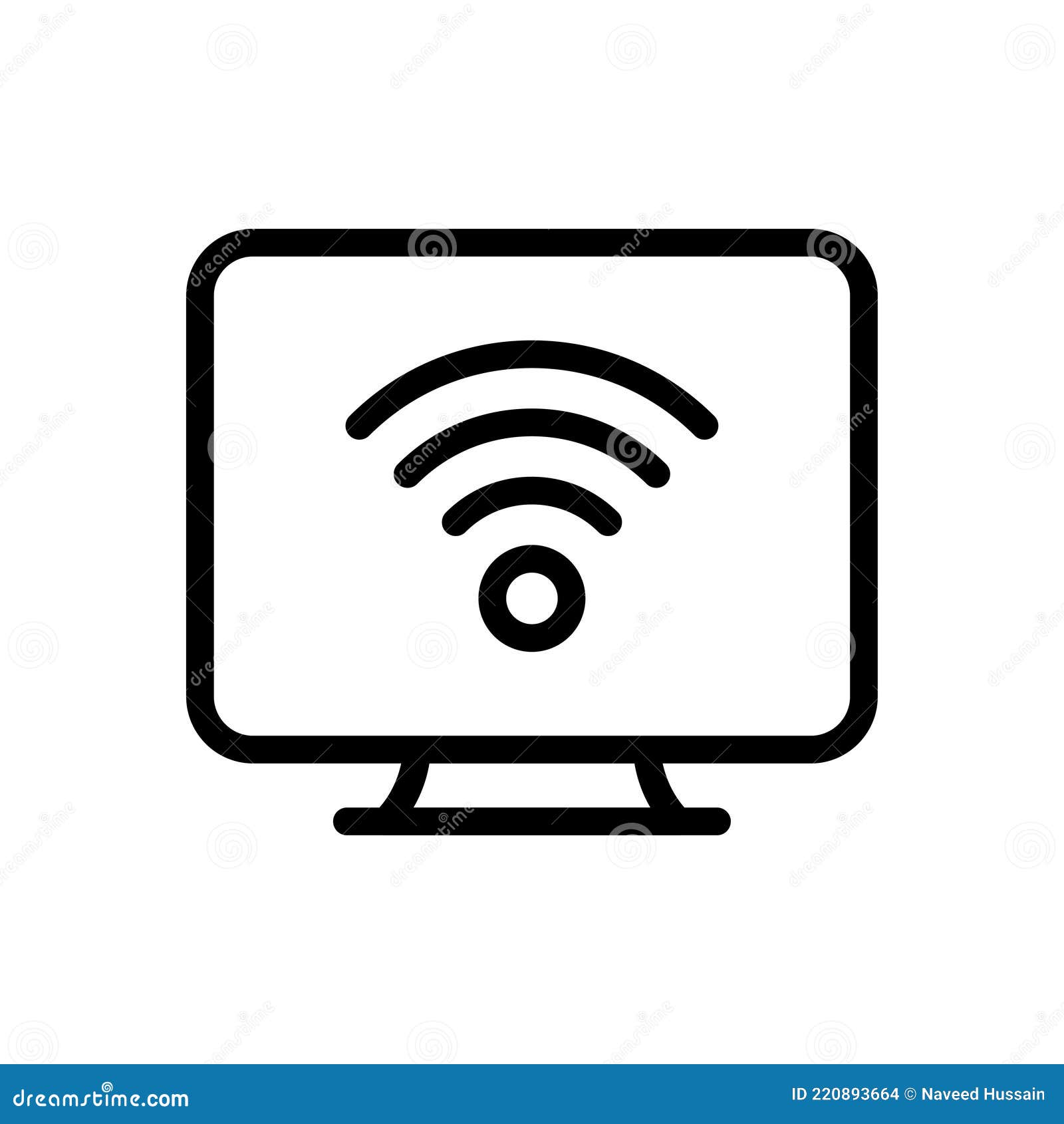 Screen wifi stock vector. Illustration of connection - 220893664