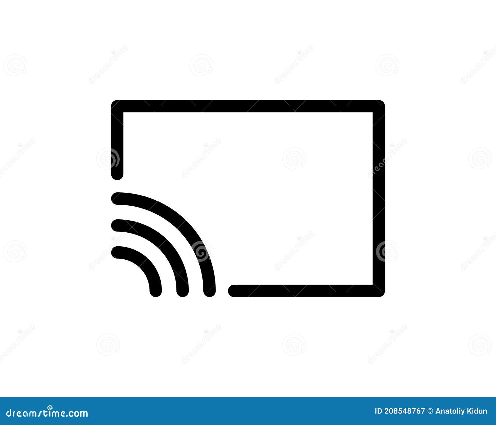 Screencast Icon Vector Isolated on White Background. Cast Symbol ...