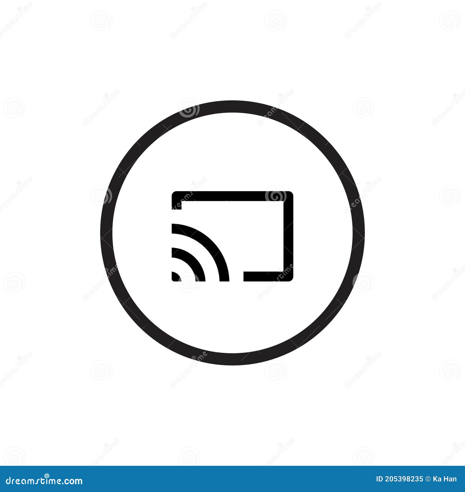 Screencast Icon Vector Isolated on White Background. Cast Symbol ... Screencast Icon Vector Isolated on White Background. Cast Symbol ...