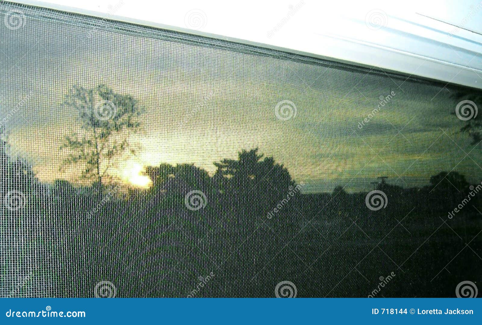 Screened Sunrise stock photo. Image of greens, work, sunrise - 718144