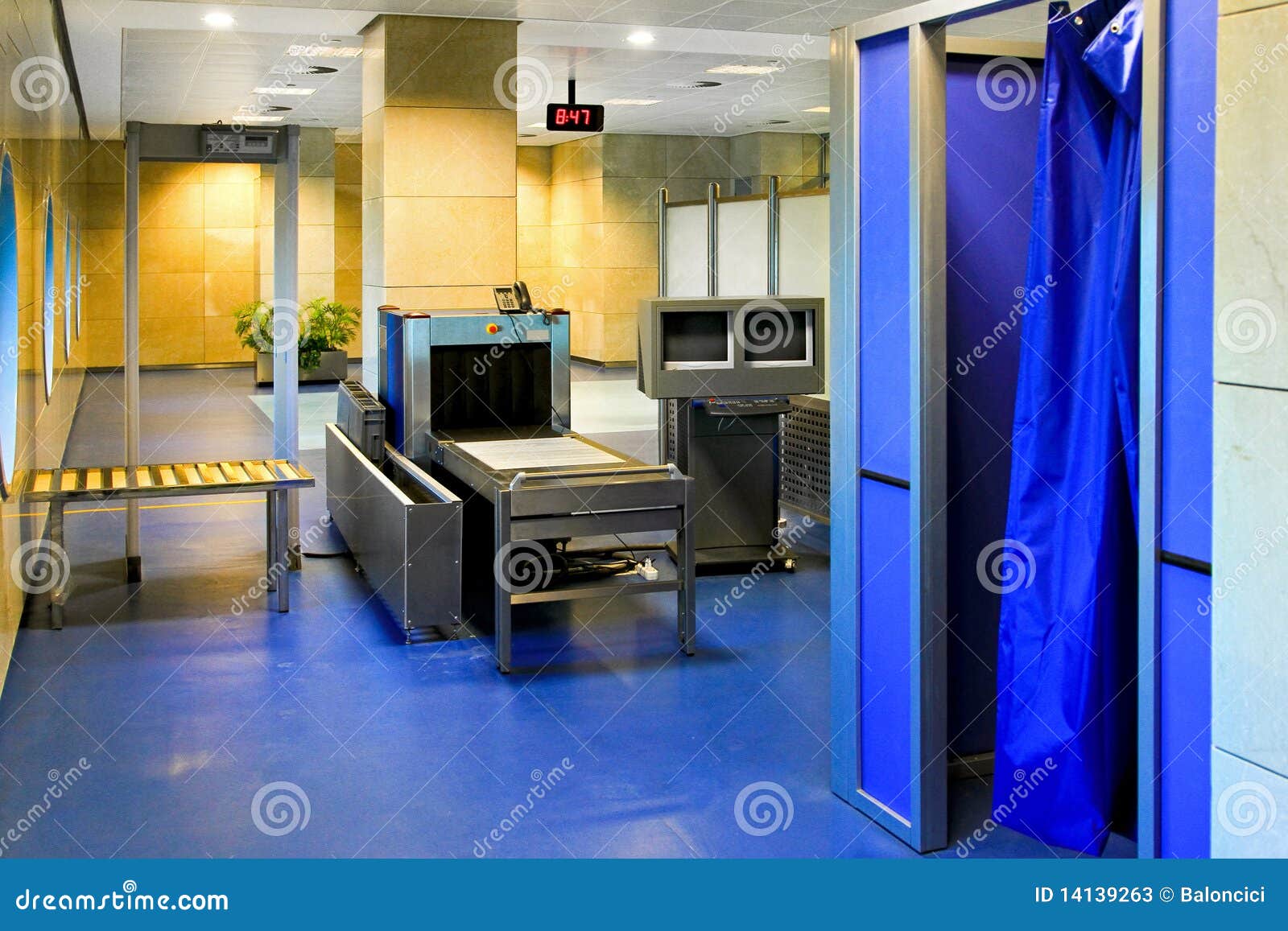Screening cabin stock image. Image of inspect, metal - 14139263