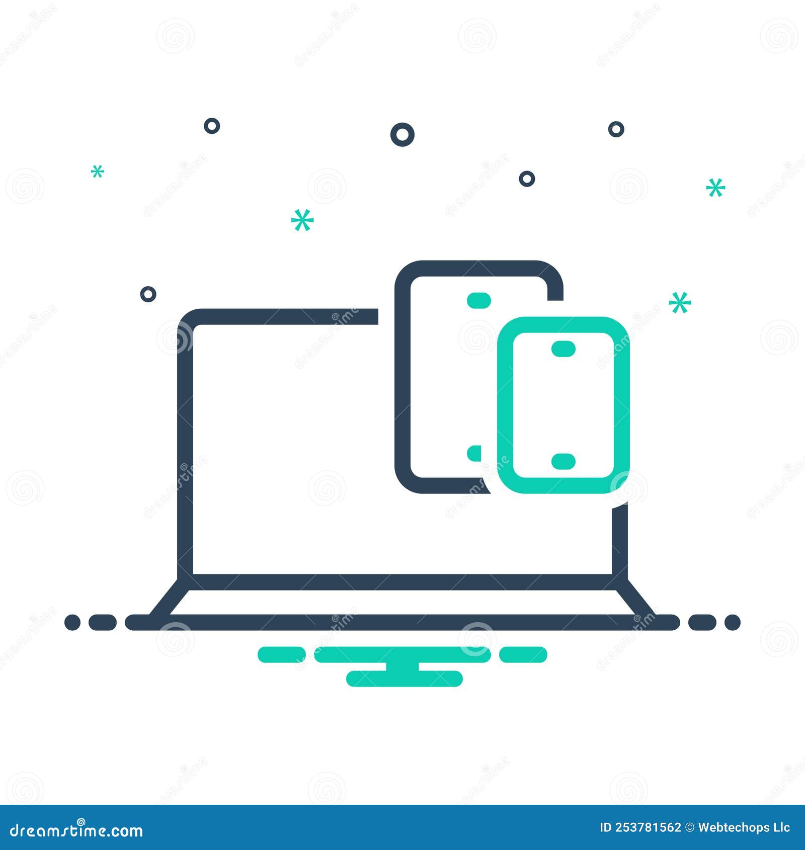 Mix Icon for Screening, Devices and Laptop Stock Vector - Illustration ...