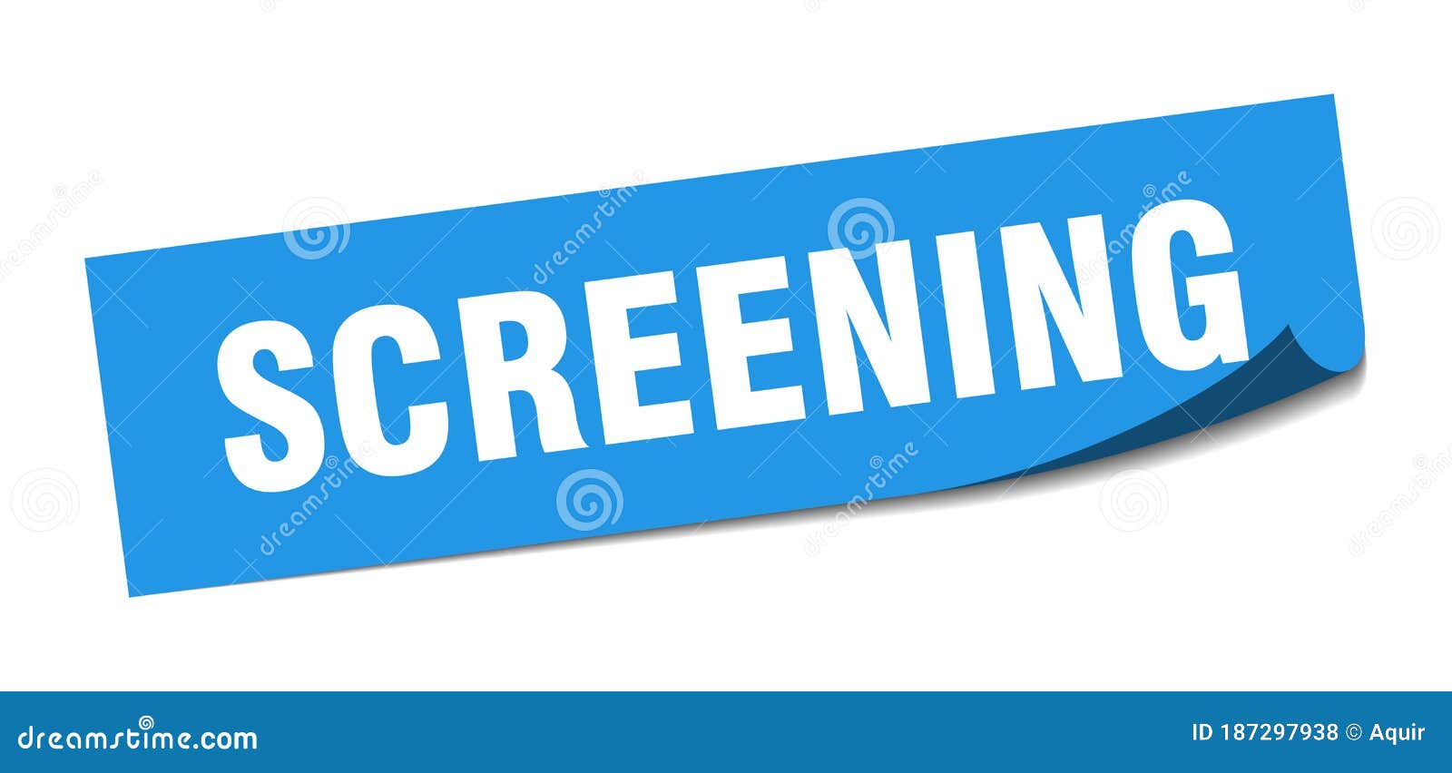 Screening Sticker. Screening Square Isolated Sign Stock Vector ...