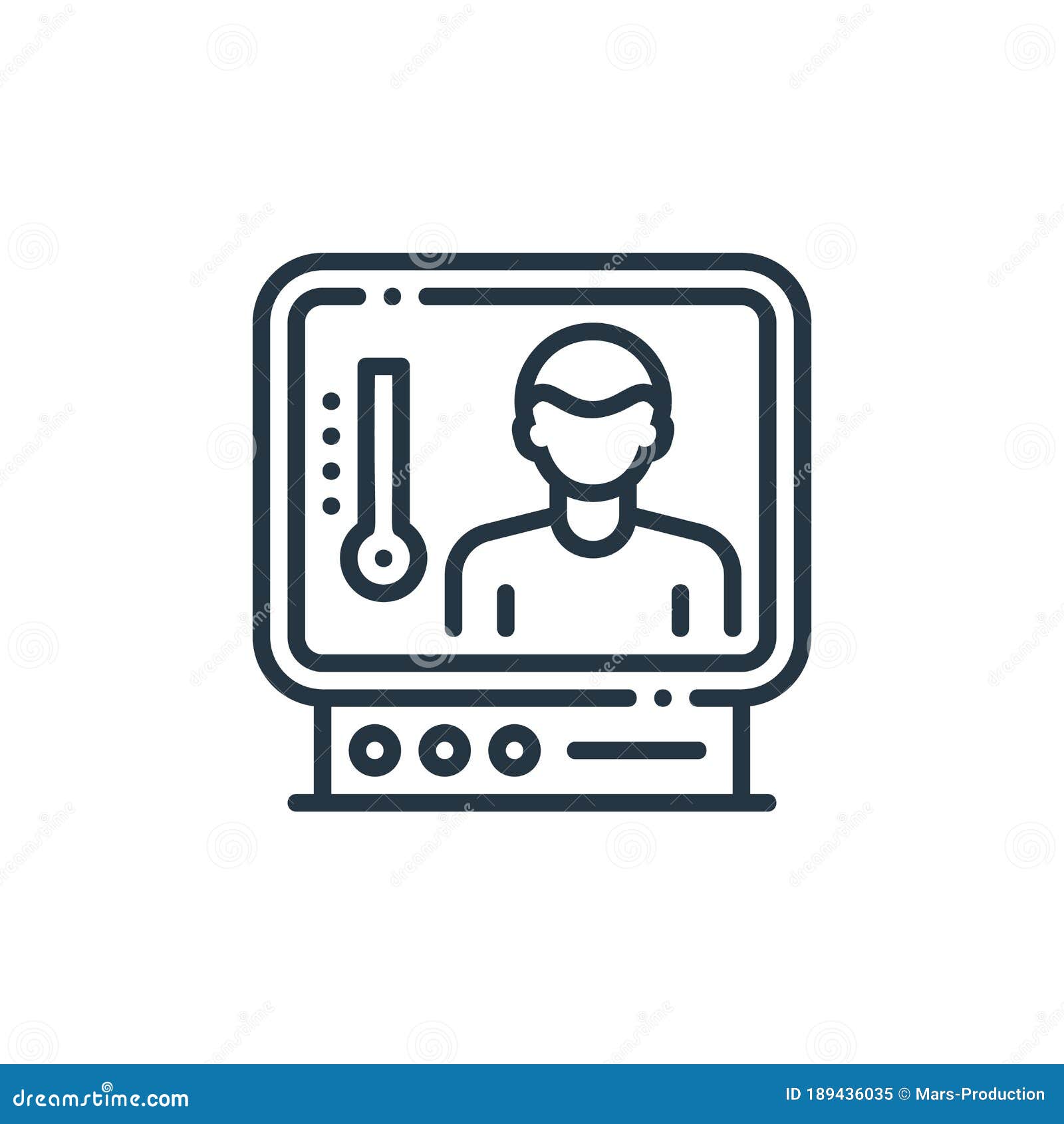 Screening Vector Icon Isolated on White Background. Outline, Thin Line ...