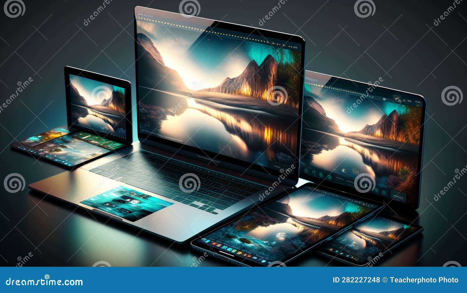 Screens of a Laptop, Tablet, and Smartphone, Ensuring Optimal User ...