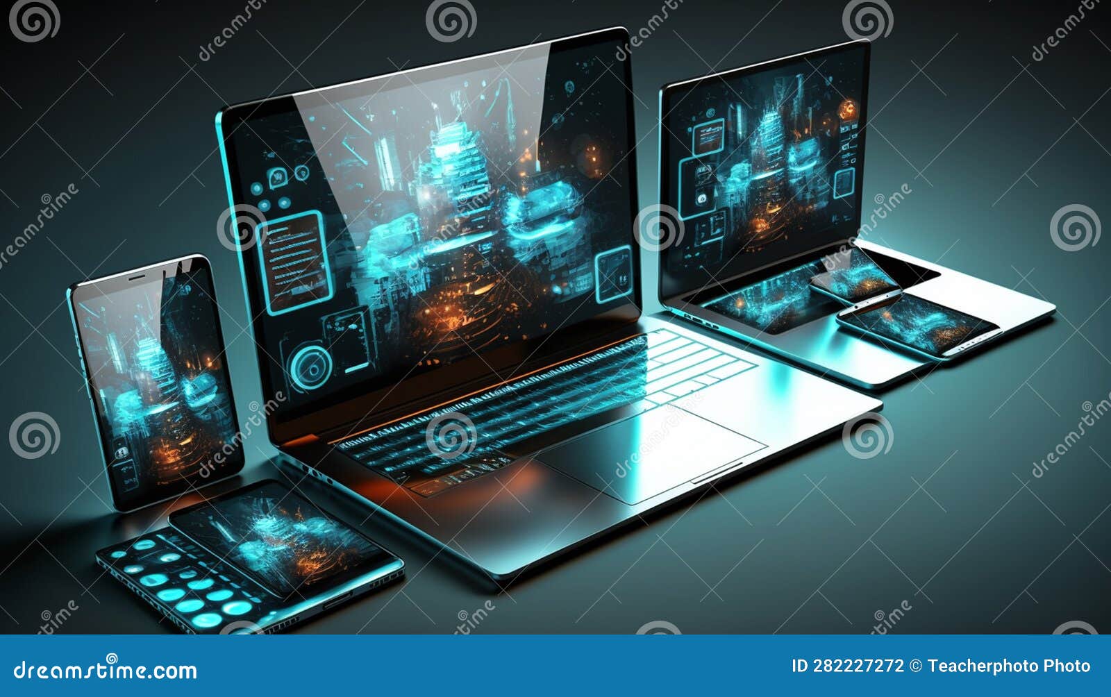 Screens of a Laptop, Tablet, and Smartphone, Ensuring Optimal User ...