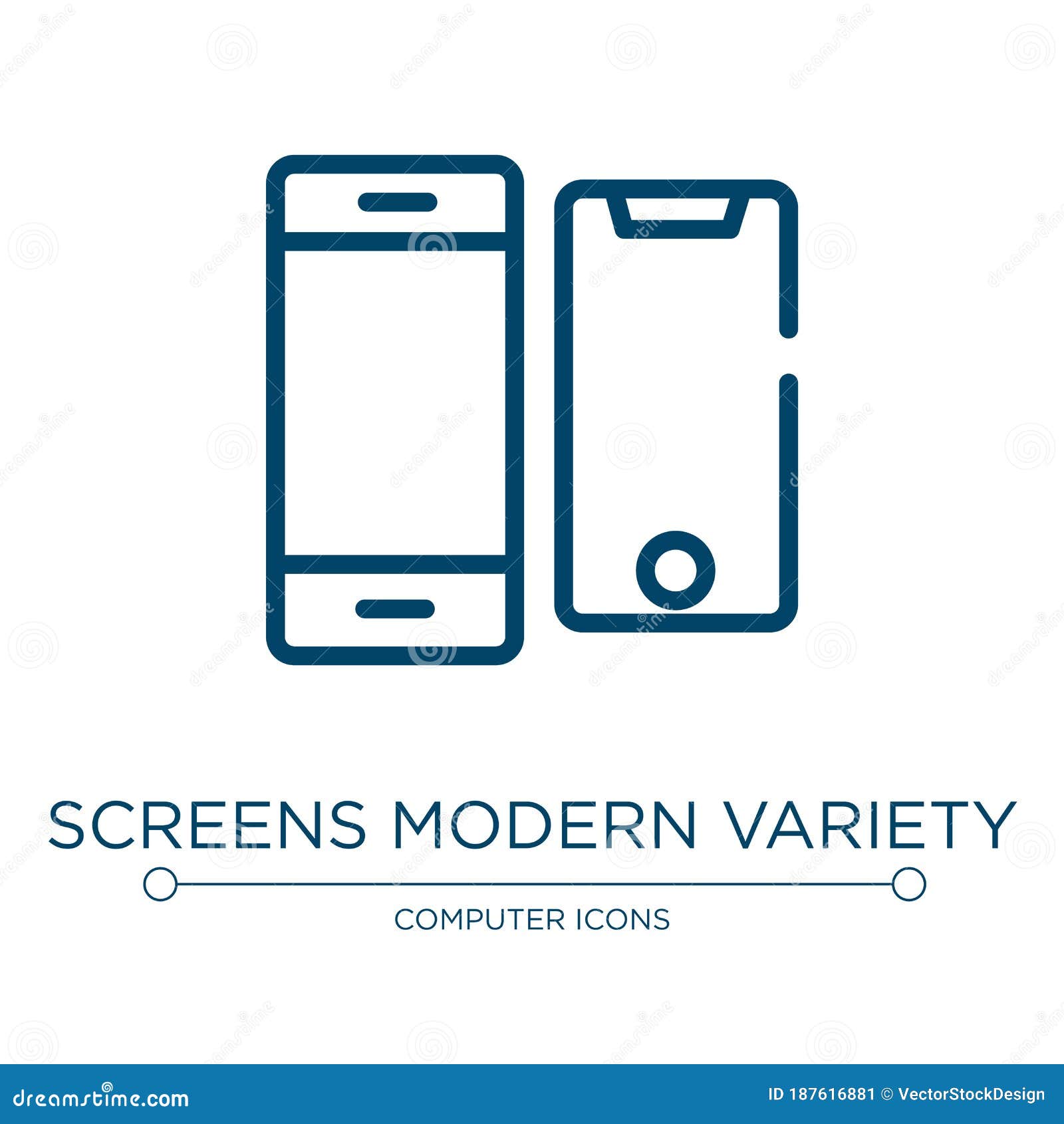 Screens Modern Variety Icon. Linear Vector Illustration From Modern ...
