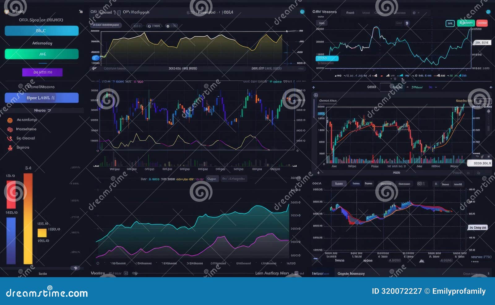 Computer Dashboard Display, Close Up Stock Image - Image of laptop ...