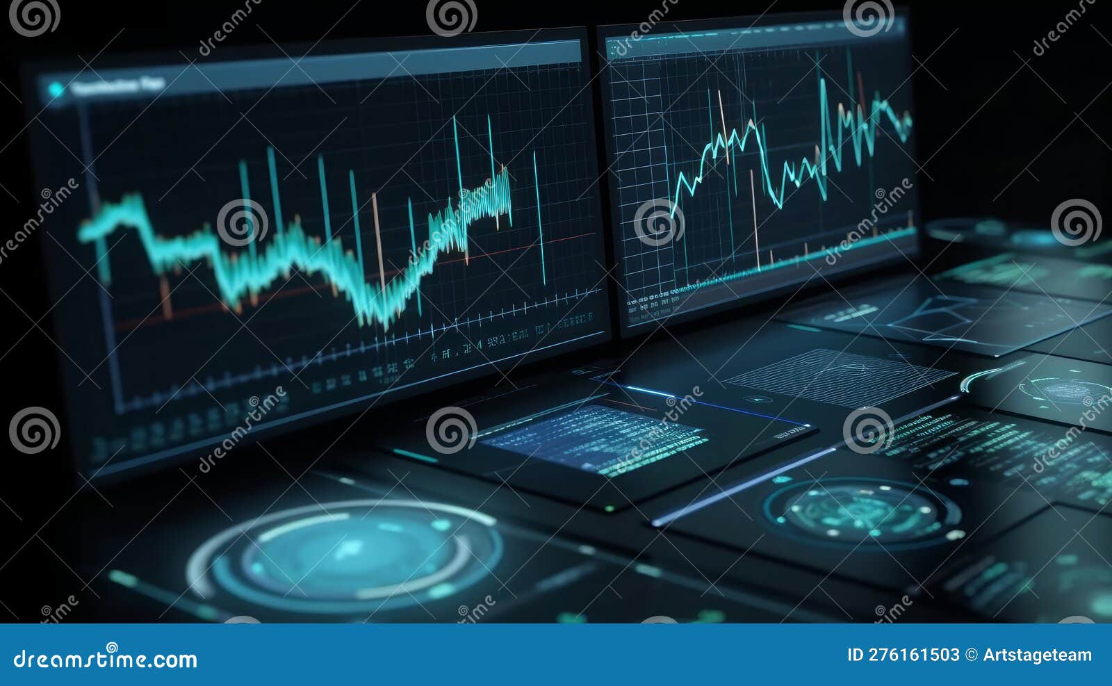 A Screenshot of a Computer Screen Showing a Graph and a Graph. AI Stock ...