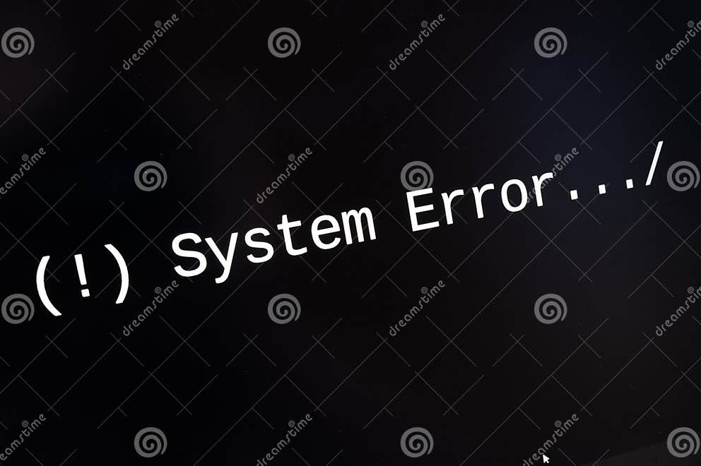 Screenshot of PC in error. stock image. Image of programmer - 327587321