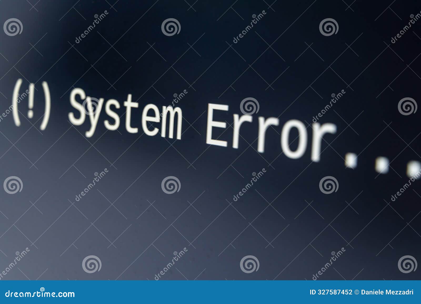 Screenshot of PC in error. stock photo. Image of attack - 327587452