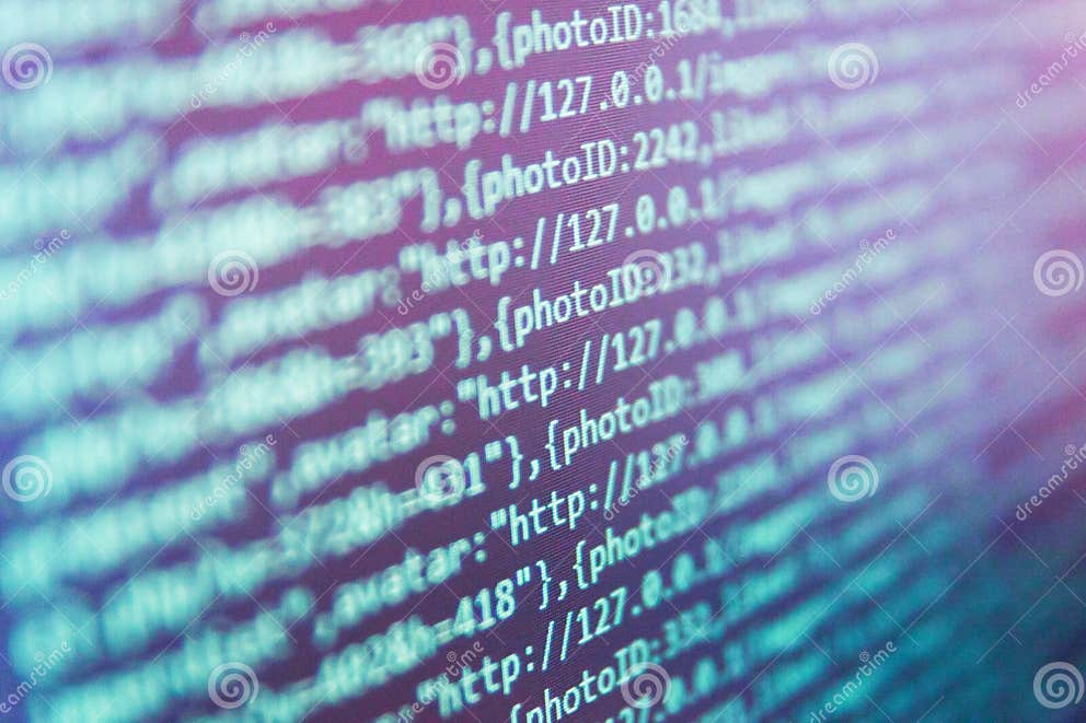Screenshot with Random Parts of Program Code. Internet Security Hacker Prevention Stock Image ...