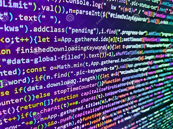 Screenshot With Random Parts Of Program Code Letters Chars And Digits Modern Application