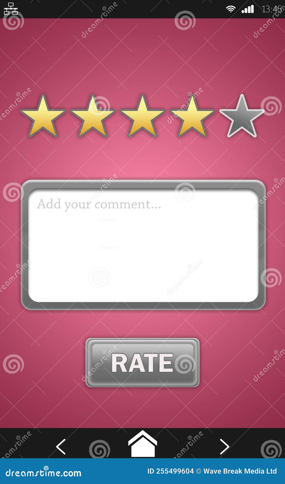 Screenshot of a Rating Service Stock Illustration - Illustration of ...