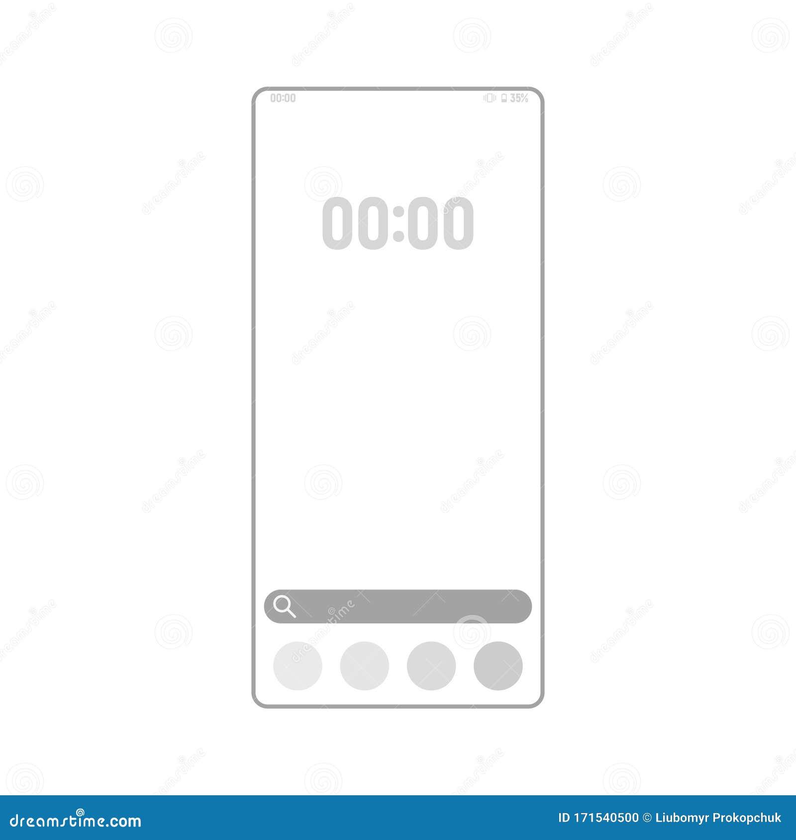 Screenshot Taking Tool Smartphone Interface Vector Template. Mobile App Page Color Design Layout ...