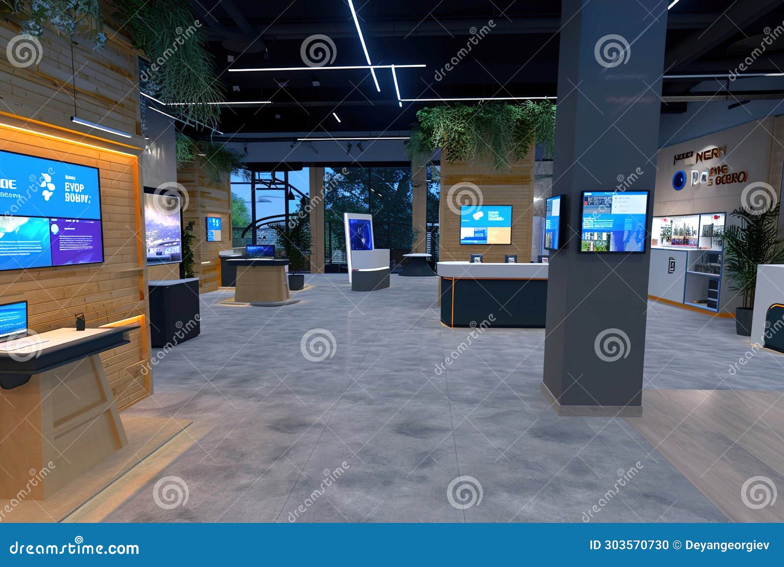 Screenshots of Interactive Virtual Booths at an Online Expo. Stock ...