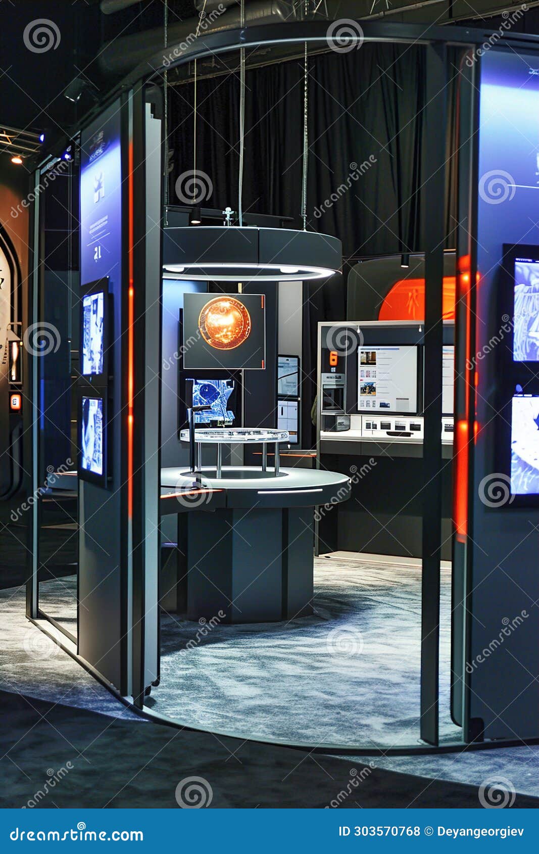 Screenshots of Interactive Virtual Booths at an Online Expo. Stock ...