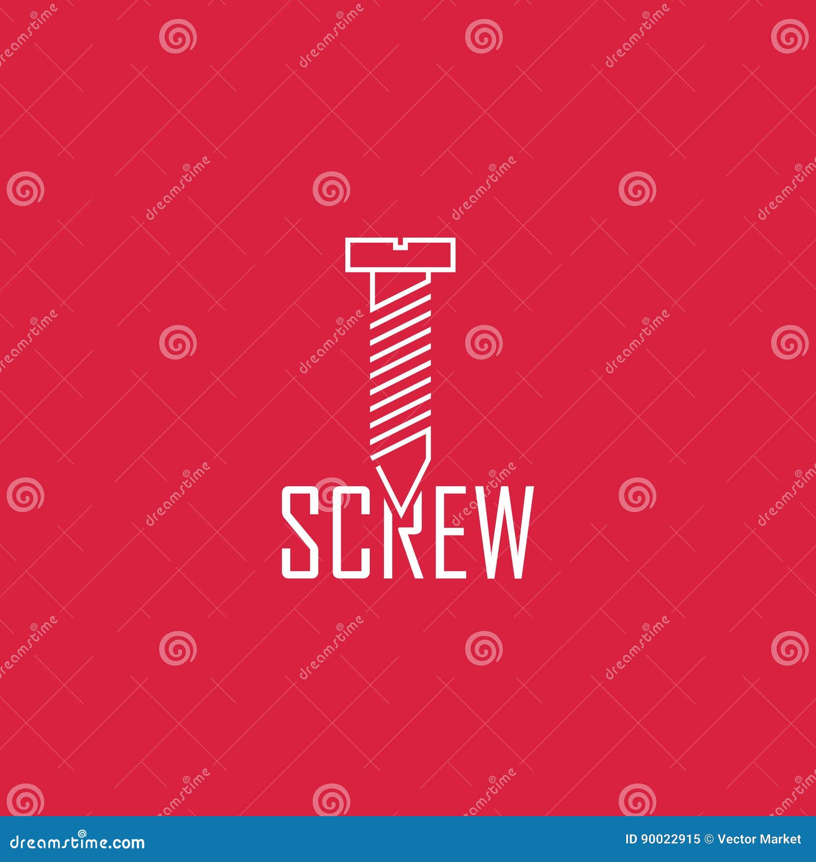 Screw. Color White and Text Vector Logo Design Stock Vector ...