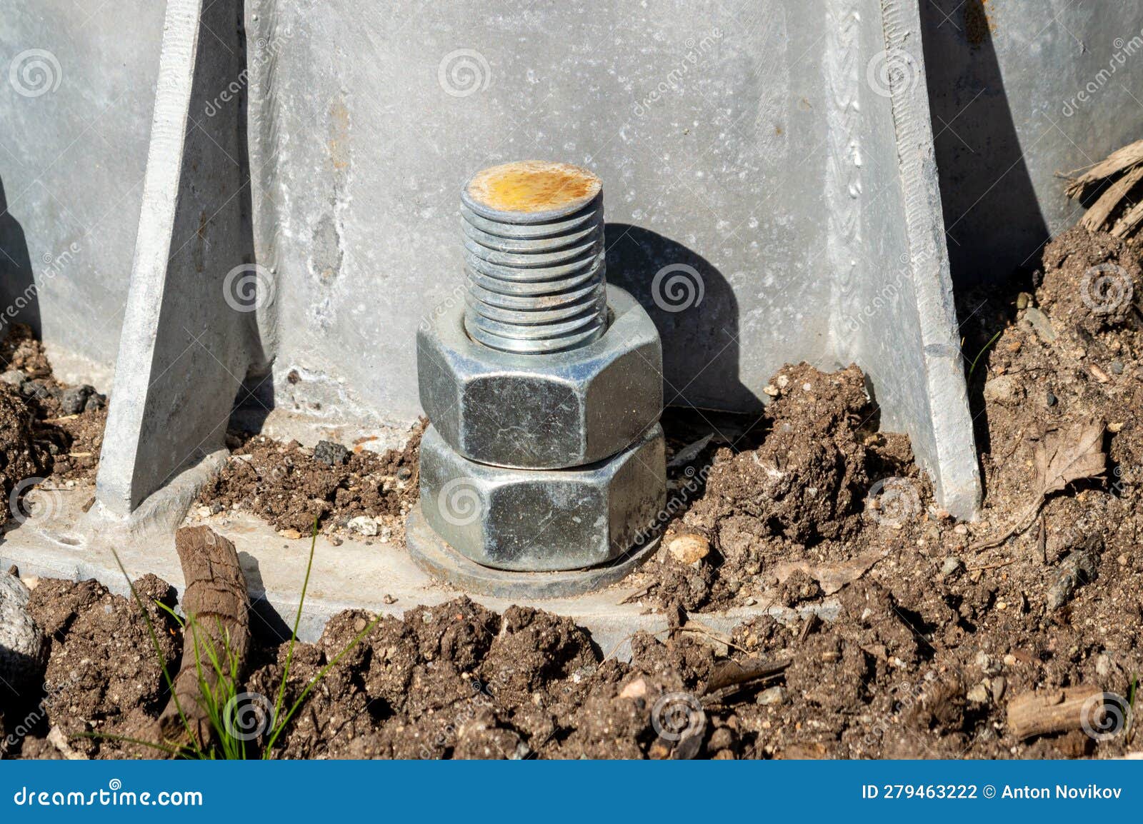 Fixing the light pole stock photo. Image of electricity - 279463222