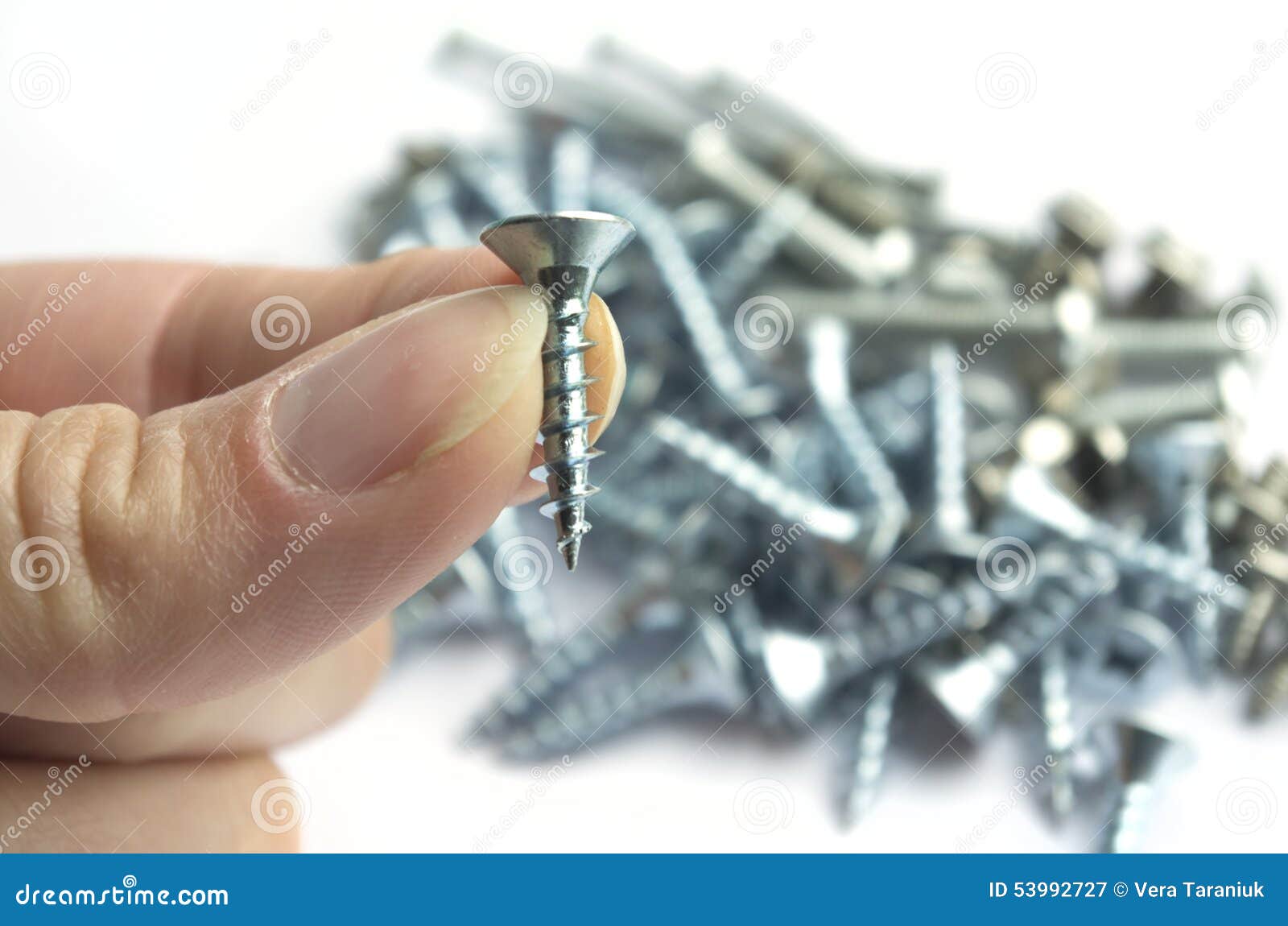 In hand stock image. Image of work, metal, nails, jewellery - 53992727