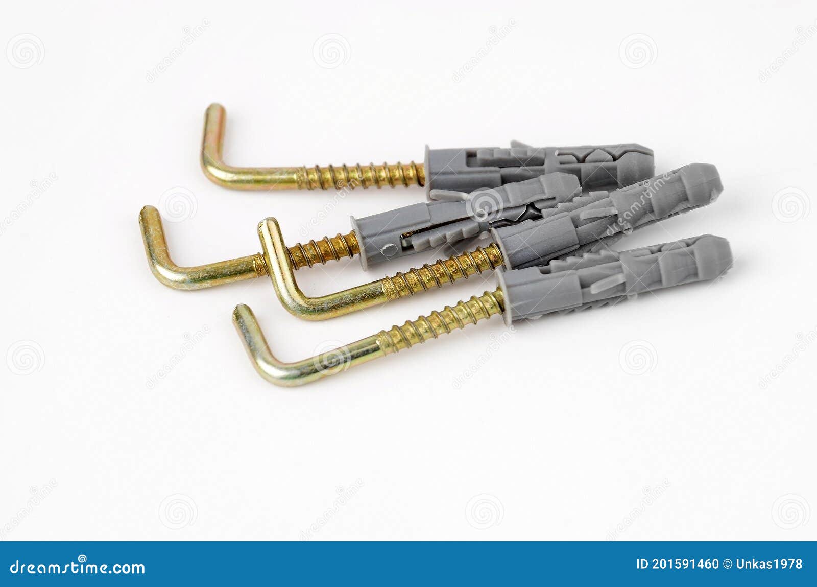 Hook with dowel stock photo. Image of device, fasten - 201591460