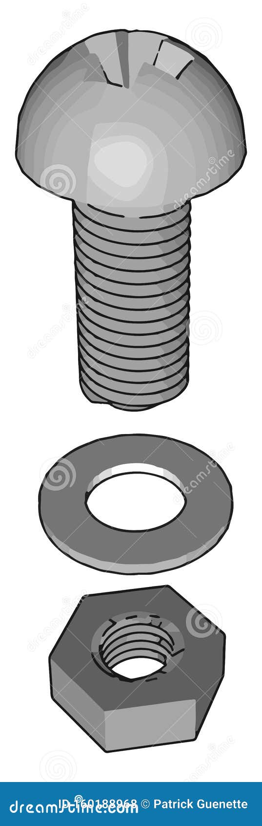Screw, Illustration, Vector Stock Vector - Illustration of flat, label ...