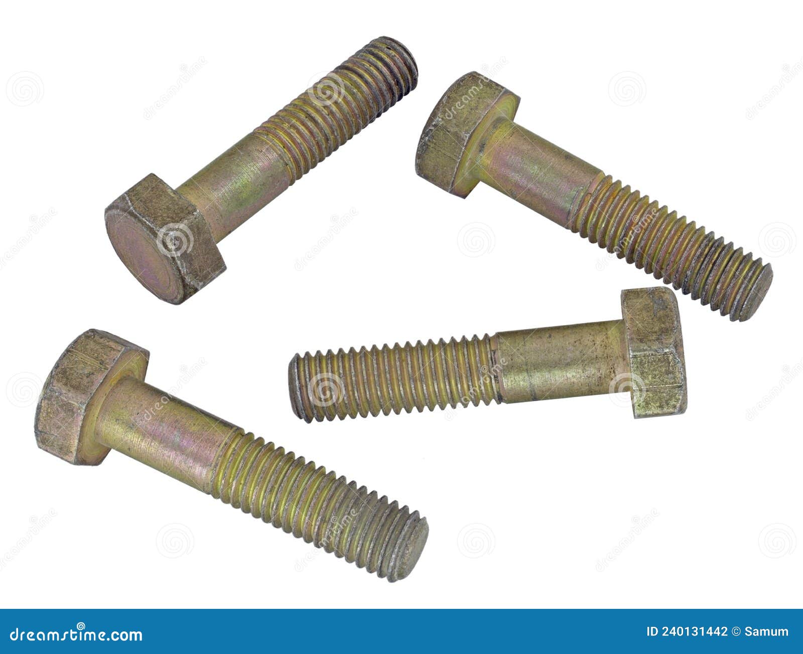 Bolts Isolated on a White Background Stock Photo - Image of solid, bolt ...