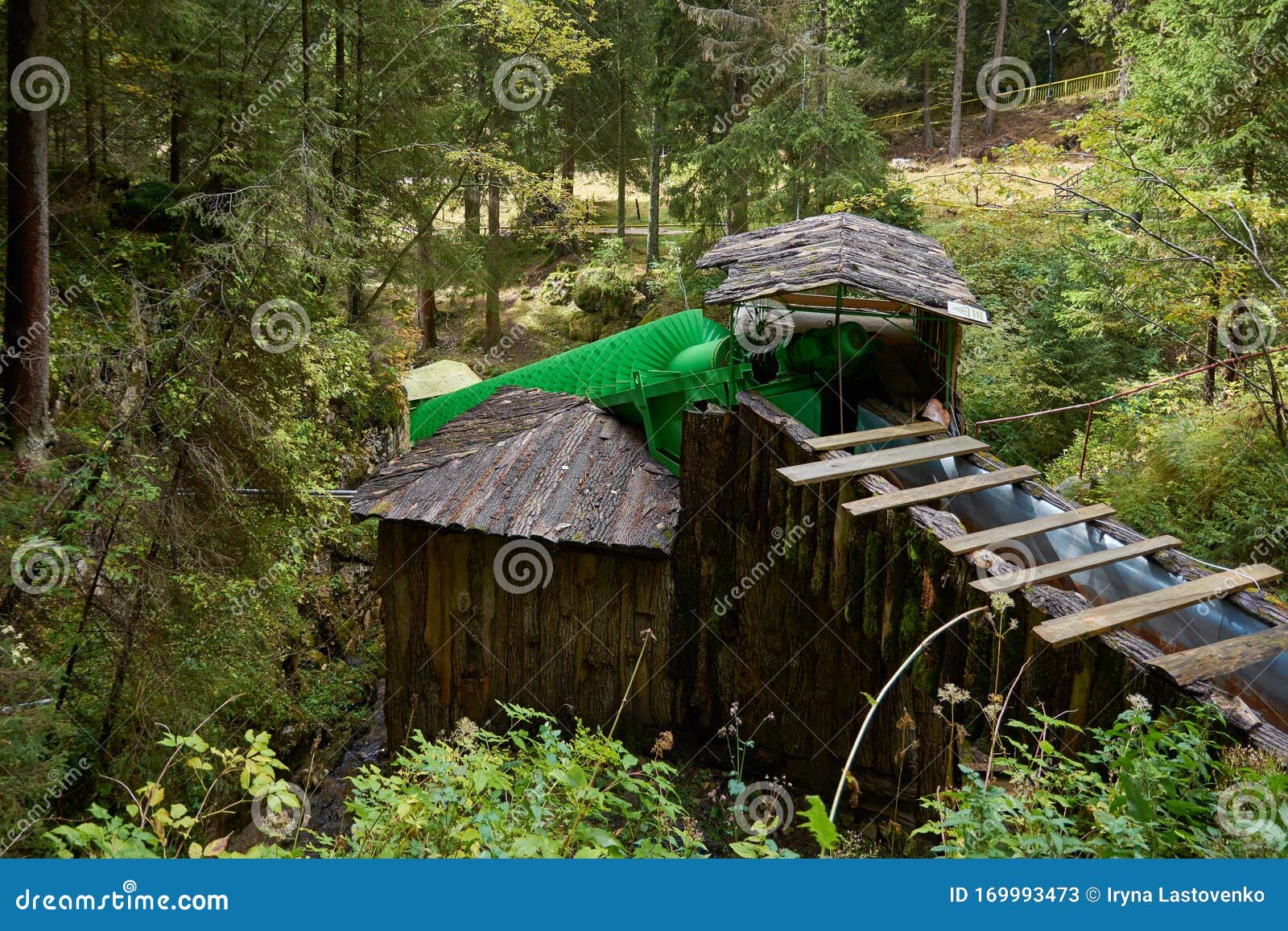 Lifting Device for Pumping Water from a River or Stream. Water Pumping ...