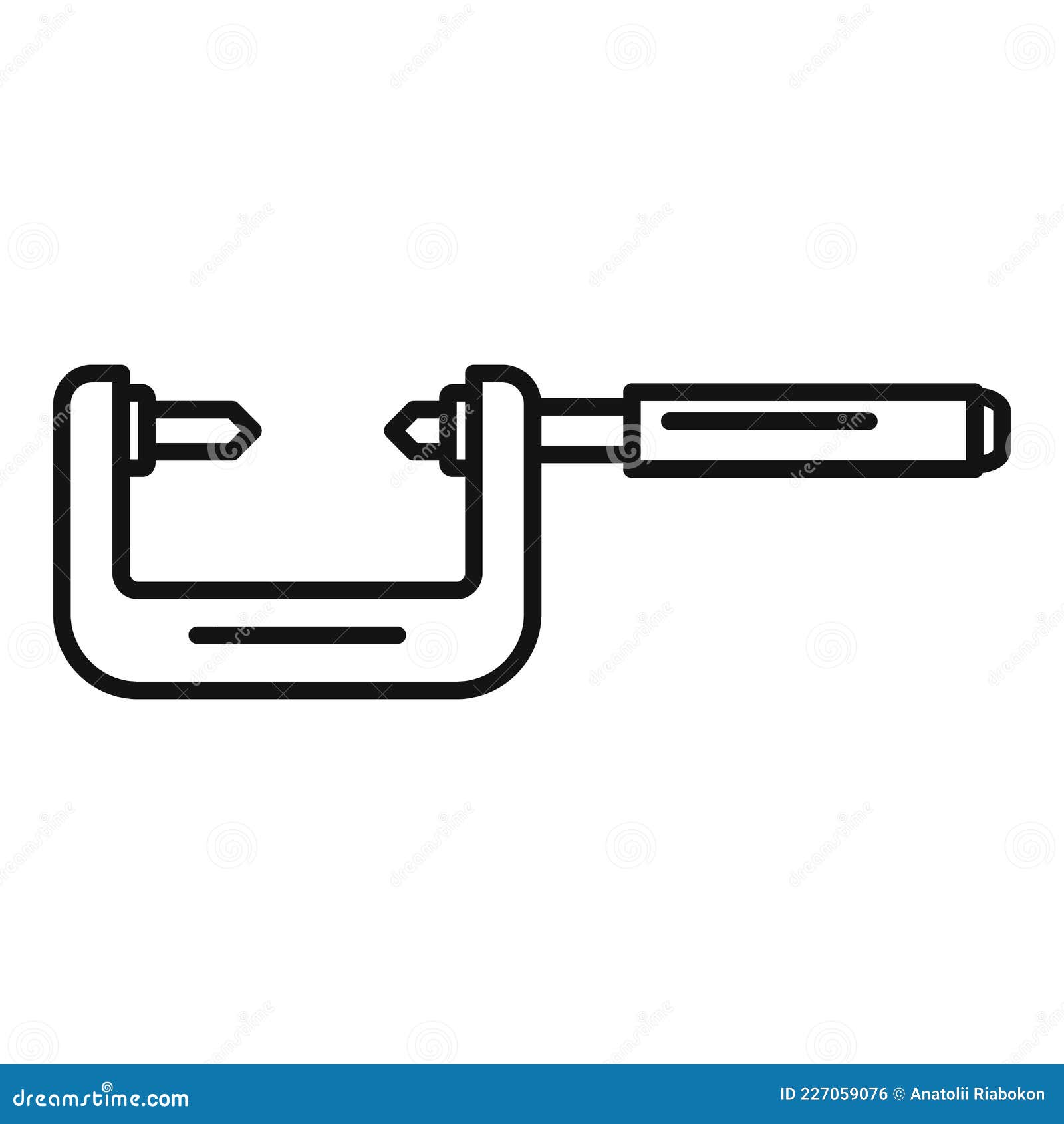 Micrometer Icon Outline Vector. Vernier Caliper Stock Vector ...