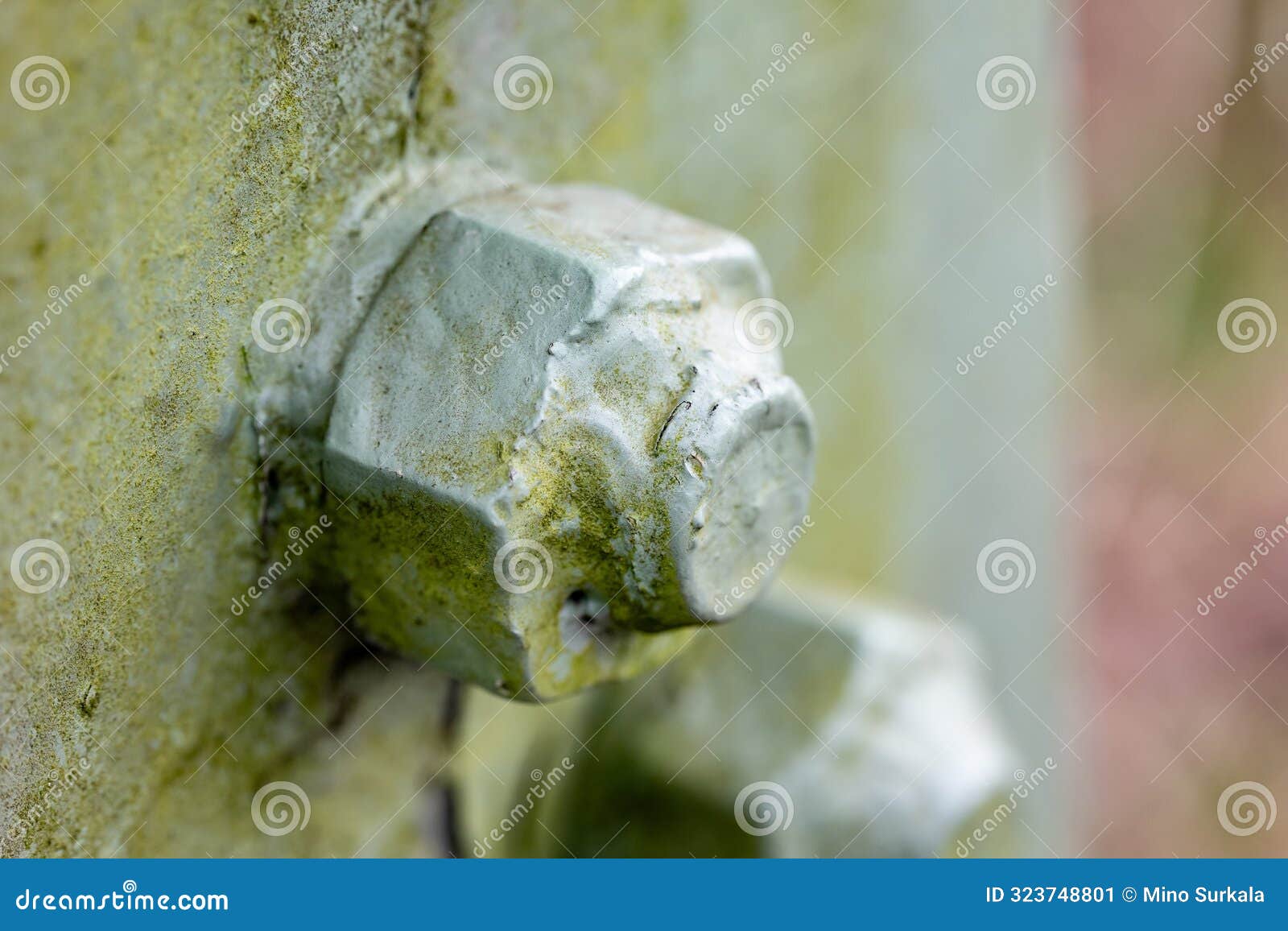 Nut Covered by Paint Making Them Impossible To Move Stock Image - Image ...