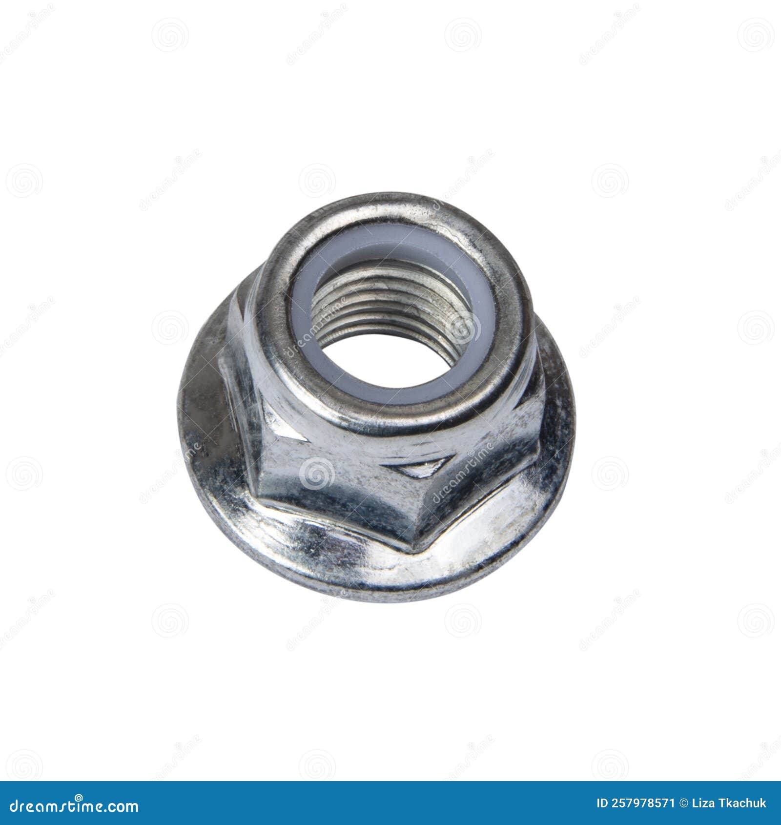 Nut Thread Isolated Iron on the White Background Stock Image - Image of ...