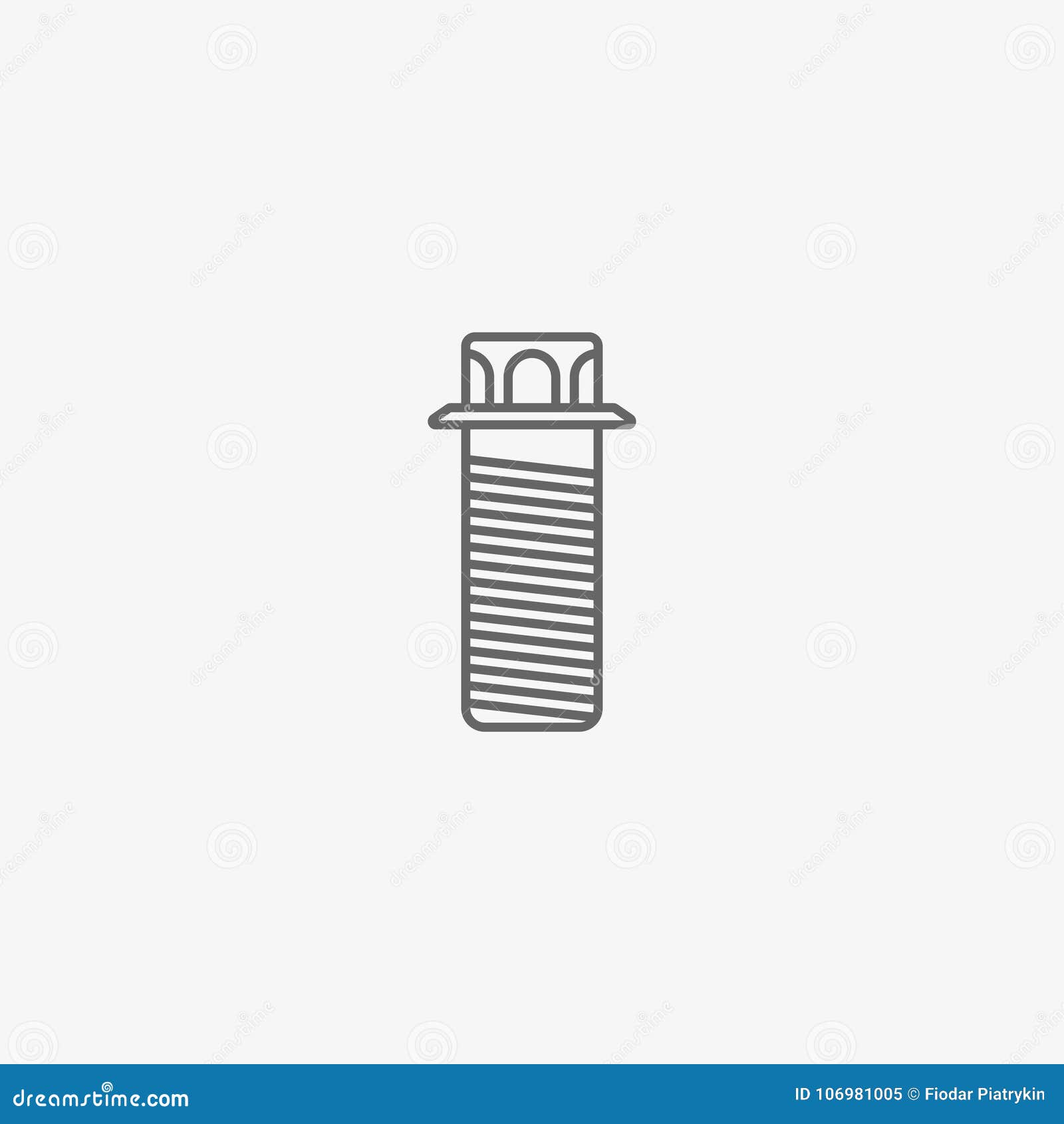 Outline vector icon stock vector. Illustration of screwbolt - 106981005